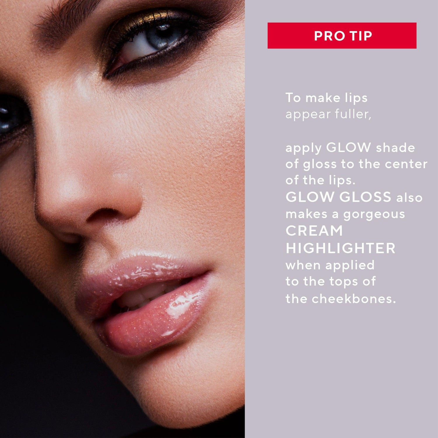 Glow Shimmery LED Light Up Lip Gloss with Convenient Side Mirror