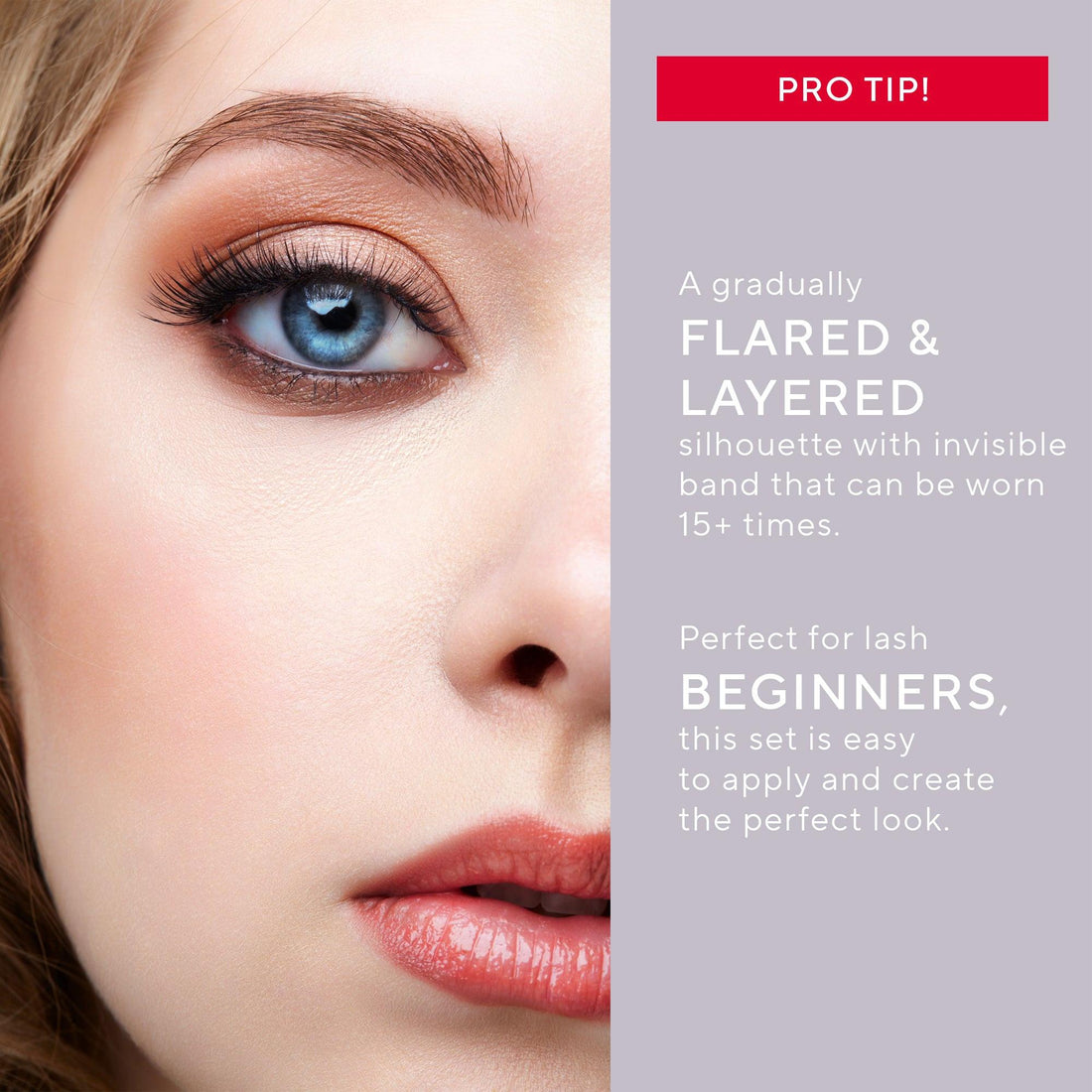 Mink Effect False Eye Lashes & Adhesive Glue Eyeliner Set