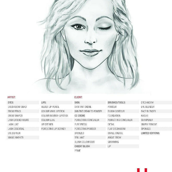 Makeup Artist Face Charts, 50 pack - Mirabella Beauty